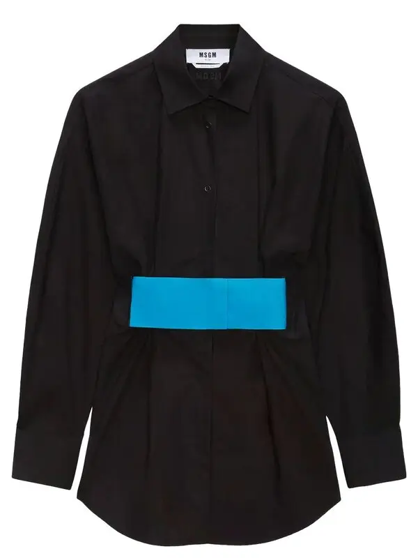MSGM Mini Shirt Dress - Black