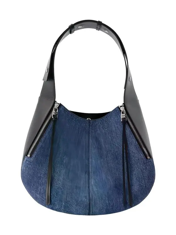 Alexander McQueen Denim Shoulder Bag - Blue