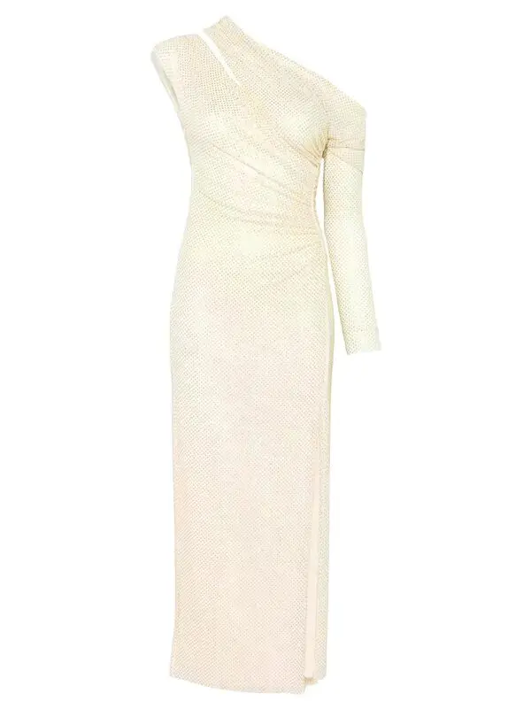 SELF-PORTRAIT Rhinestone-embellished Gown - Neutrals