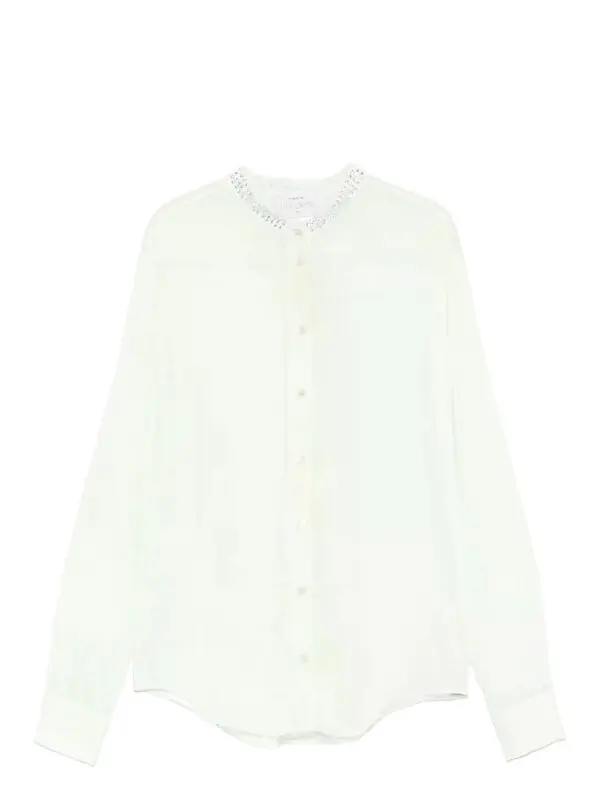 FORTE_FORTE Crystal-embellished Shirt - Green