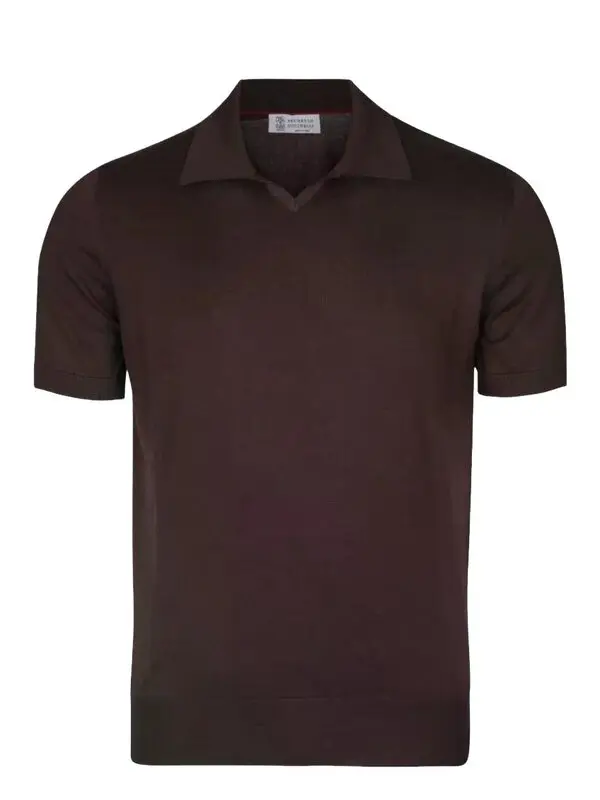 Brunello Cucinelli Cotton Polo Shirt - Brown