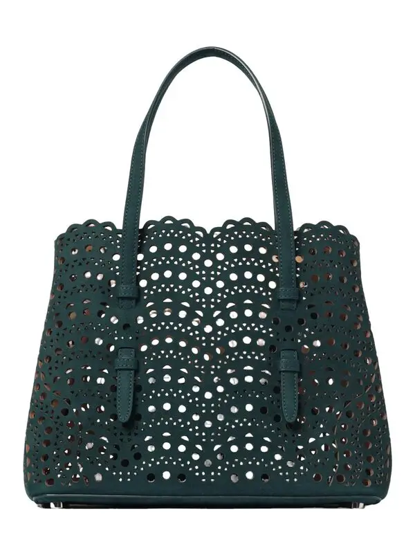 Alaïa Laser-cut Leather Tote - Blue