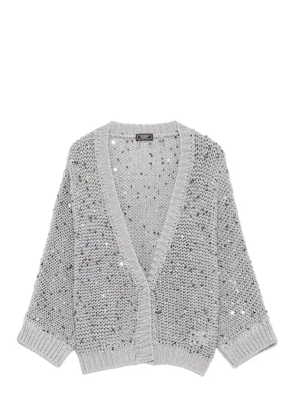 Peserico Sequin-embellished Cardigan - Grey