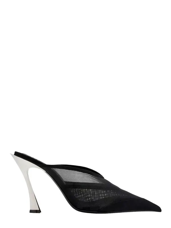MUGLER 95mm Fang Mules - Black