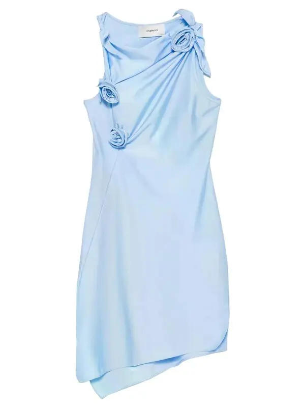Coperni Asymmetric Mini Dress - Blue