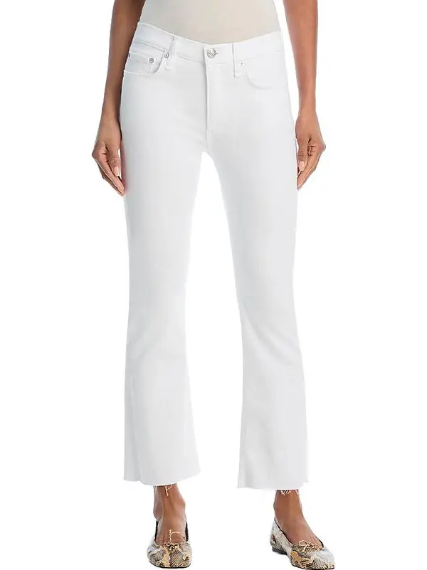 Rag & Bone Flexi Peyton High-rise Ankle Bootcut Jeans - Optice White
