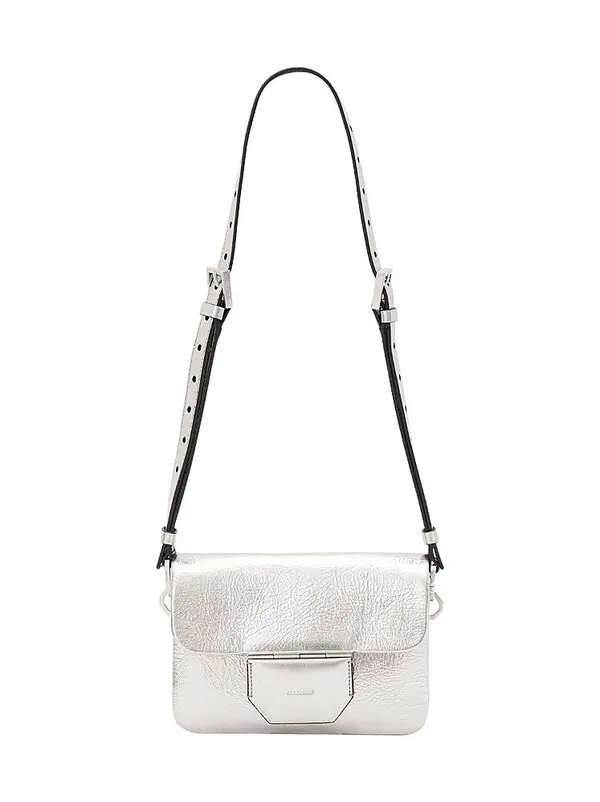 ALLSAINTS Jupiter Metallic Crossbody - Silver