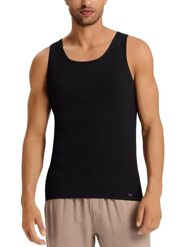 Hanro Essentials Cotton Blend Tank Top - Black