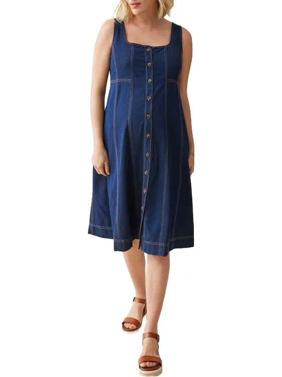 INGRID & ISABEL® Maternity/nursing Swing Dress - Indigo