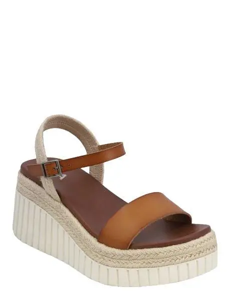 Mia Platform Wedge Sandal - Tan