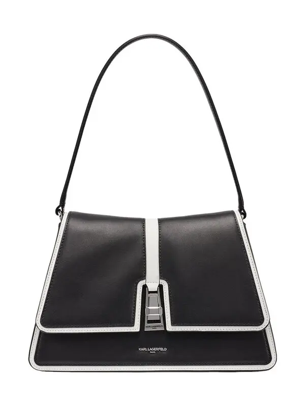 Karl Lagerfeld Paris Mercerie Shoulder Bag - Black/white