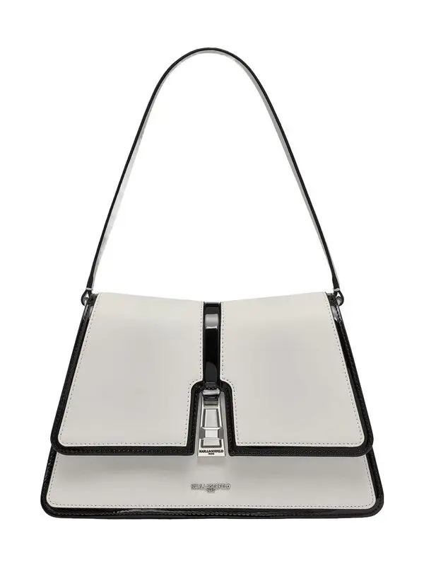 Karl Lagerfeld Paris Mercerie Shoulder Bag - White Black