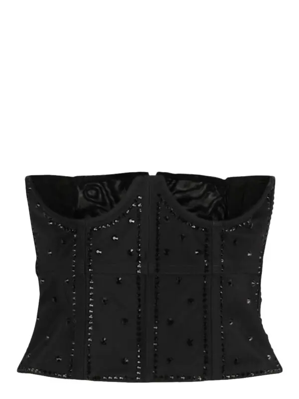 Gucci Sequin Embroidered Corset Top - Black