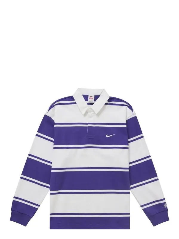 Supreme Nike Stripe Rugby - Purple