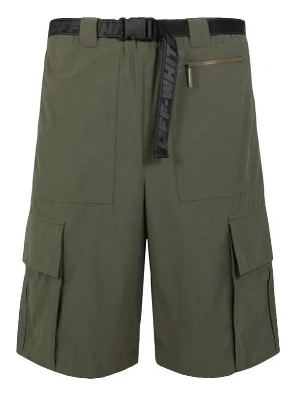 Off-White Industrial Belted Cargo Shorts - Green