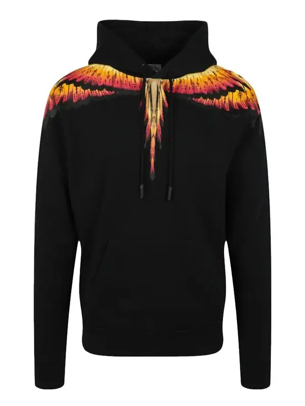 MARCELO BURLON COUNTY OF MILAN Solfolk Wings Hoodie - Black