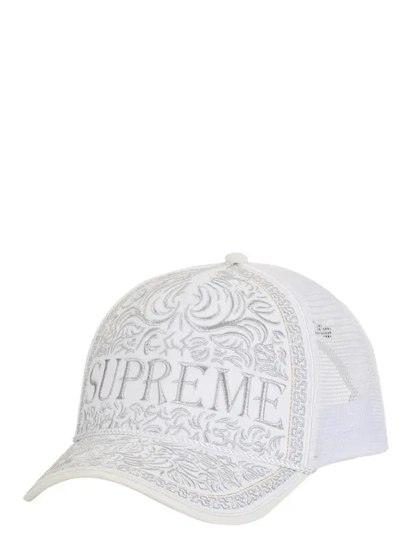 Supreme Mesh Back 5-panel Cap - White