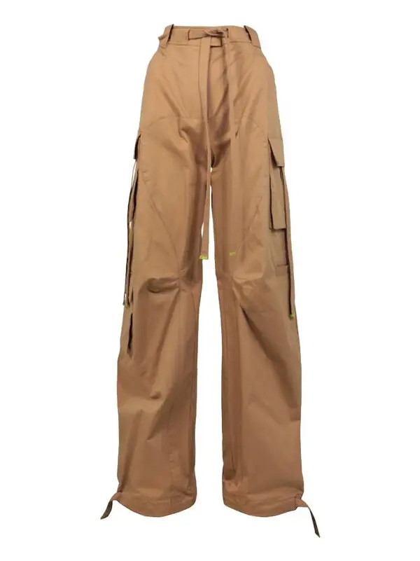 Off-White Gabardine Cargo Pants - Beige