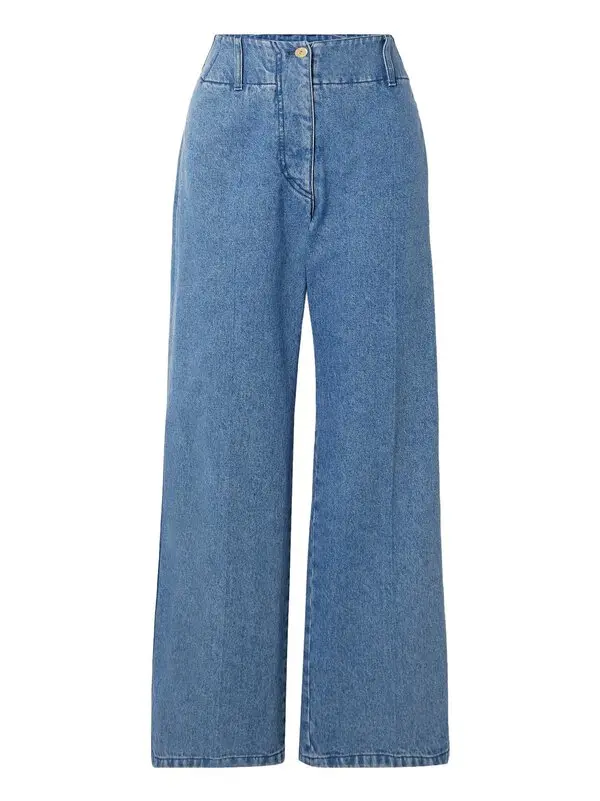 PATOU High-rise Wide-leg Jeans - Blue