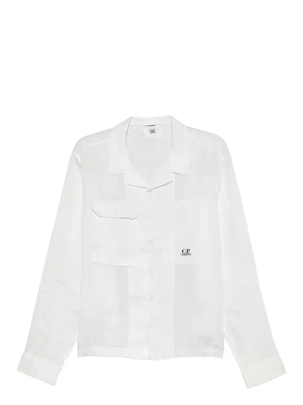 C.P. COMPANY Linen Overshirt - White