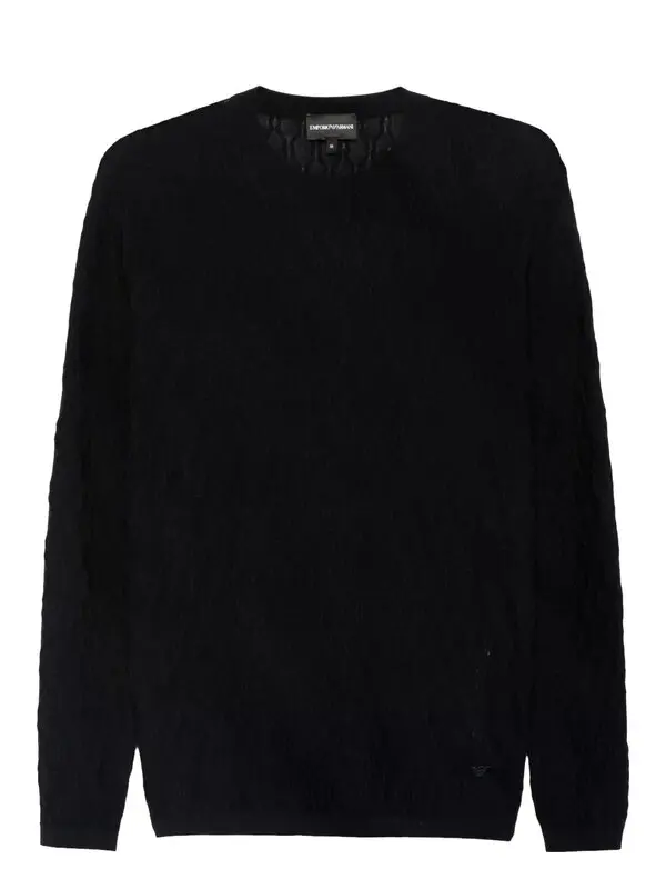 Emporio Armani Cable-knit Sweater - Blue