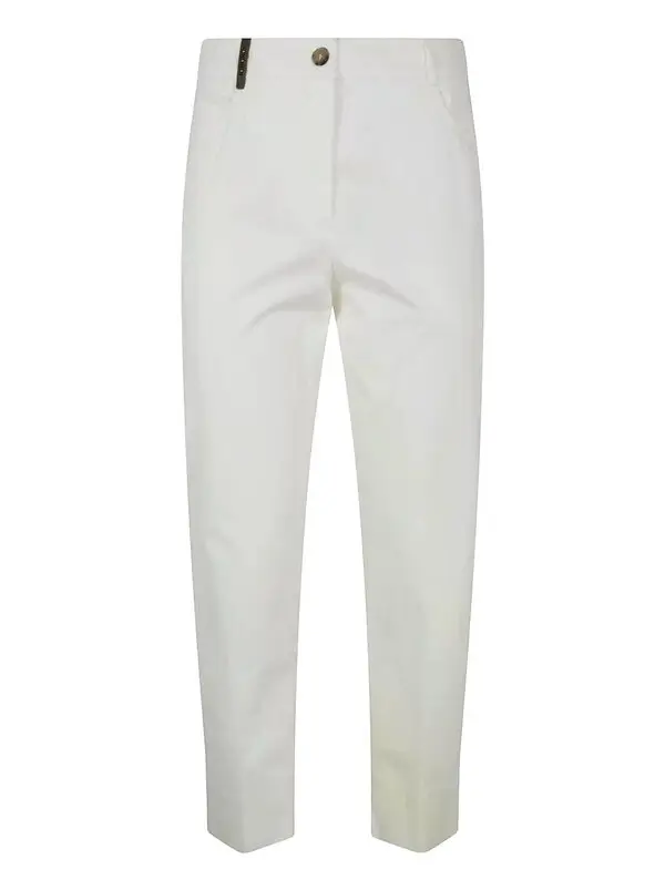 Peserico Tapered Trousers - White