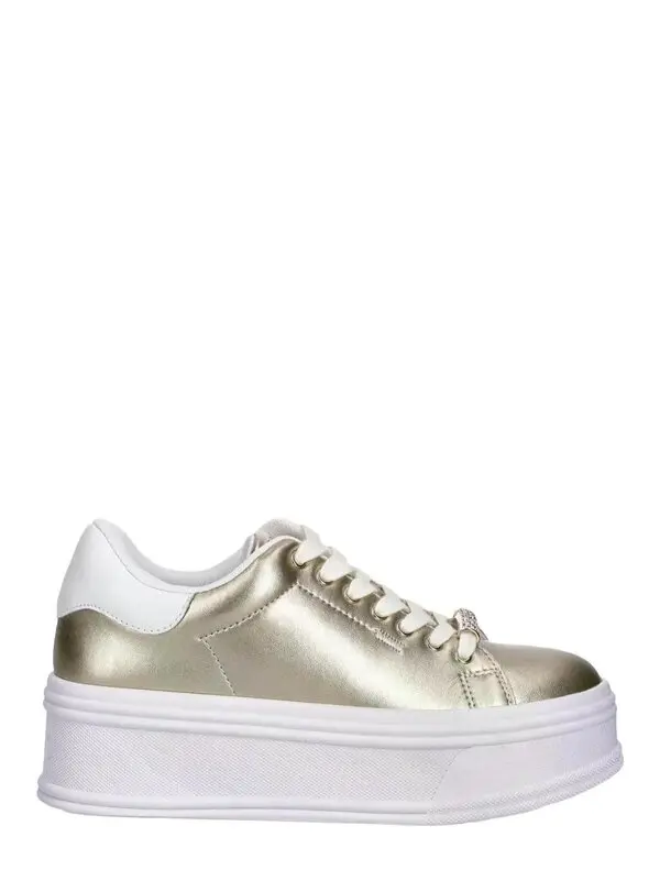 Liu Jo Metallic Platform Sneakers - Gold