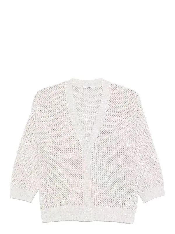 Peserico Sequin-embellished Cardigan - Neutrals