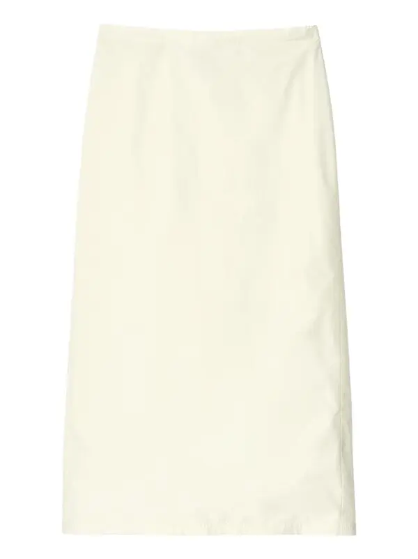 Cos Cotton Drawstring Midi Skirt - Yellow