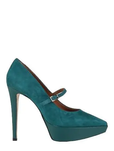 OVYE Leather Mary Jane Pumps - Green