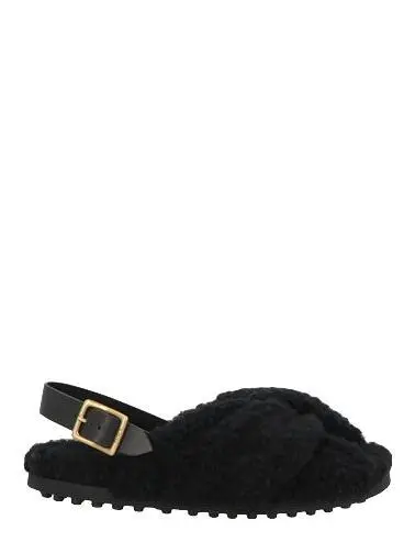 TOD'S Sandals In Shearling - Black