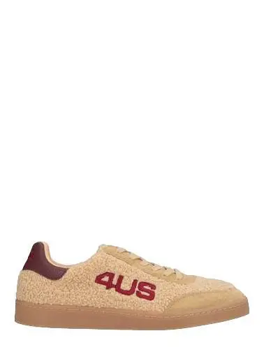 Paciotti Sand Leather And Textile Sneakers - Beige