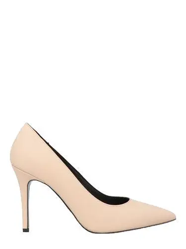 Emporio Armani Leather Stiletto Pumps - Beige