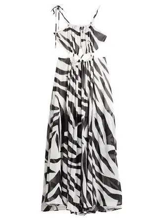 Just Cavalli Zebra-print Maxi Dress - White