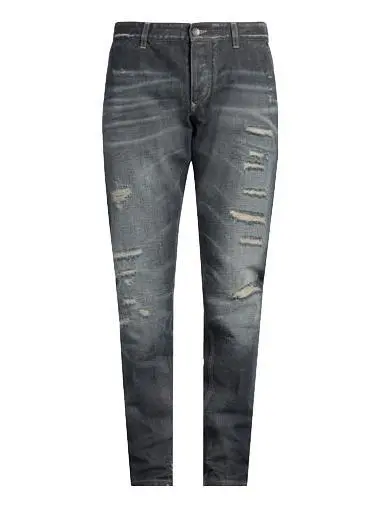 Dolce & Gabbana Cotton-calfskin Tapered Jeans - Blue