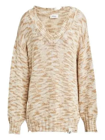 OTTOD'AME Knitted Cotton Sweater - Sand