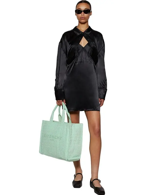 Givenchy Medium G-tote Bag In 4g Toweling - Aqua Green