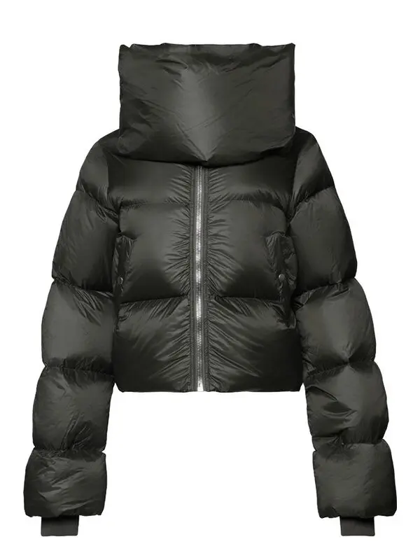 Rick Owens Funnel Neck Padded Jacket - Forest
