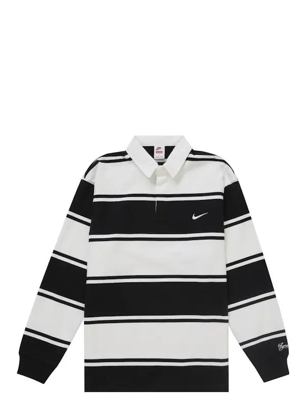 Supreme Nike Stripe Rugby - Black