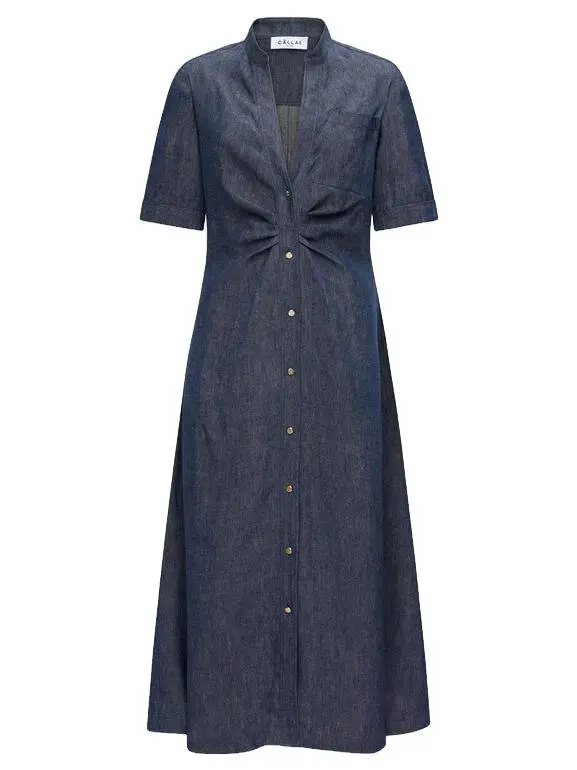 CALLAS MILANO Noor Shirt Dress - Navy