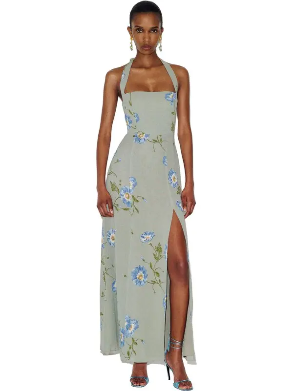 REFORMATION Jovelle Sleeveless Maxi Dress - Green