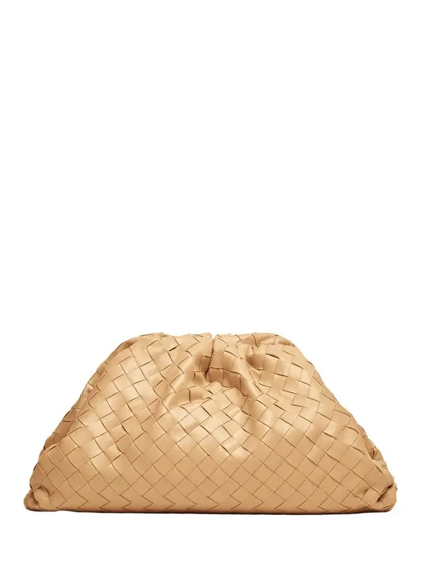 BOTTEGA  VENETA Intrecciato Leather Pouch - Almond
