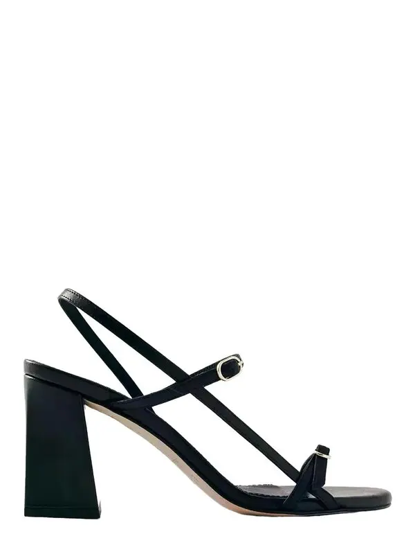 ALOHAS Block Heel Strappy Sandals - Black
