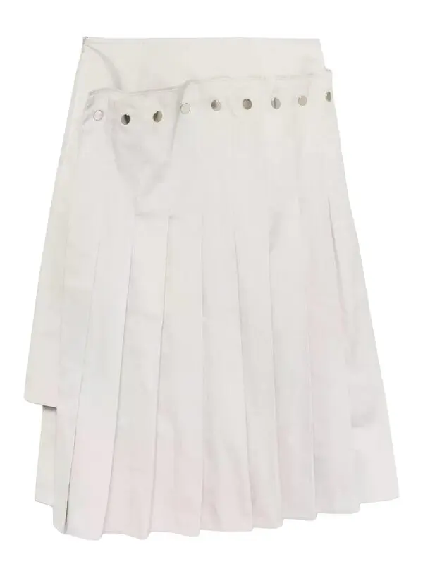 Rokh Double-layered Pleated Skirt - Neutrals
