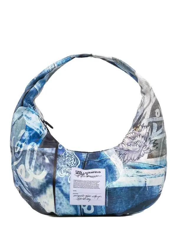 Karl Lagerfeld Printed Shoulder Bag - Blue