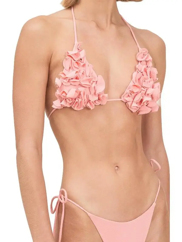 Devon Windsor Lilah Triangle Bikini Top - Neutral