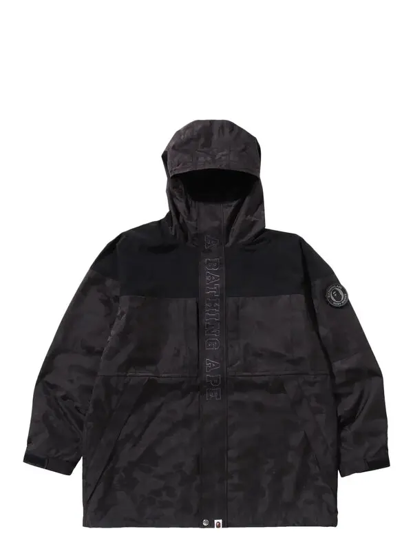 BAPE Solid Camo Jacquard Long Coat - Black