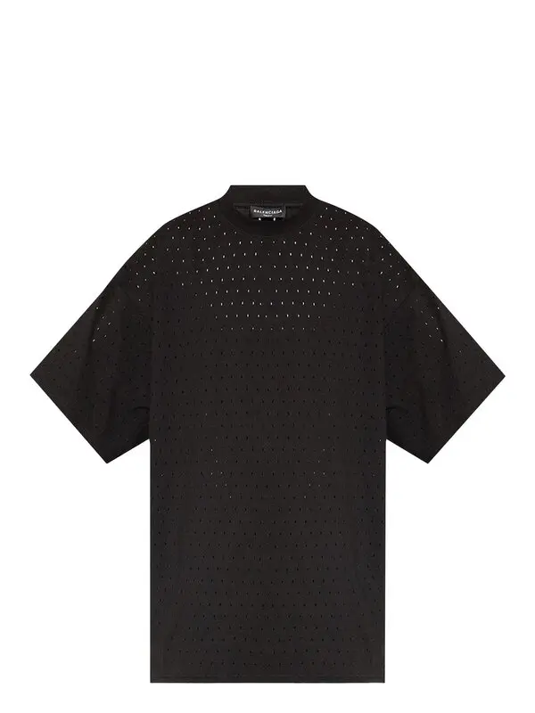 Balenciaga Perforated T-shirt - Black