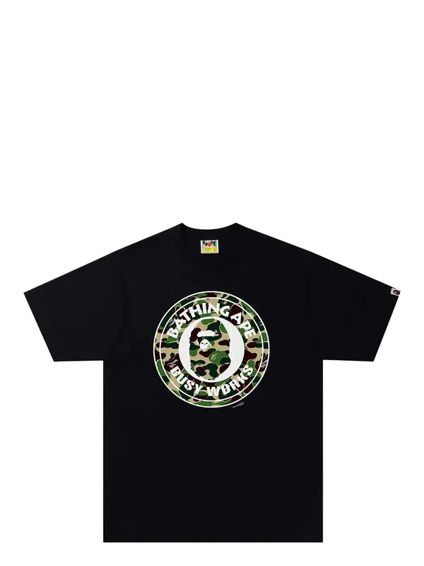 A BATHING APE Abc Camo Busy Works T-shirt /green - Black