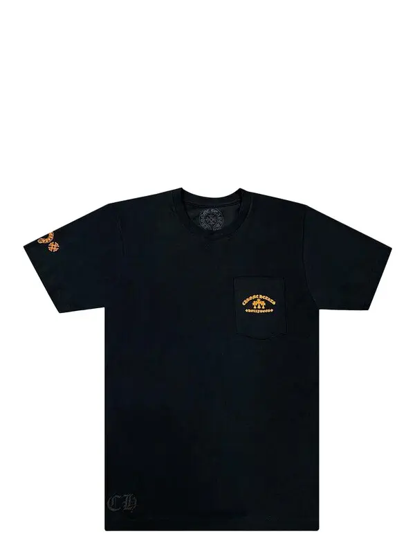 Chrome Hearts Triple Cross Hollywood Pocket Tee /orange - Black